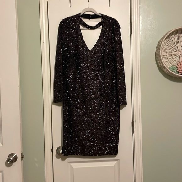 B. Smart | Dresses | B Smart Black And Sparkly Rose Gold Dress | Poshmark